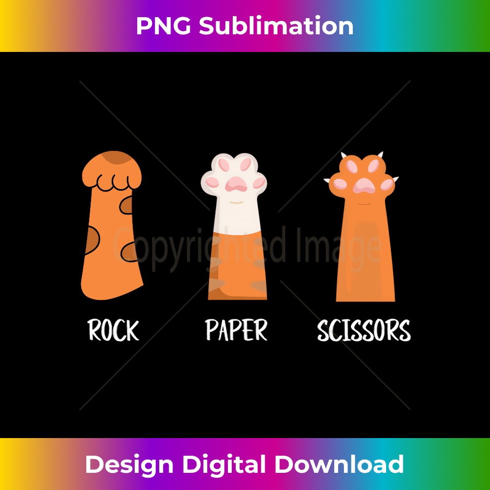 Rock Paper Scissors Funny Cat Paws Game Long Sleeve - Classi | Inspire ...