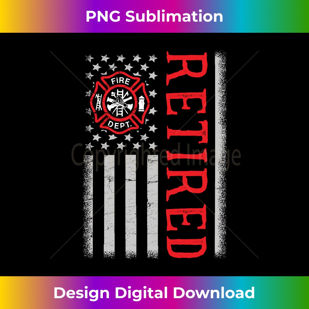 Thin Red Line Firefighter American Flag Retired Gift Long Sl | Inspire ...
