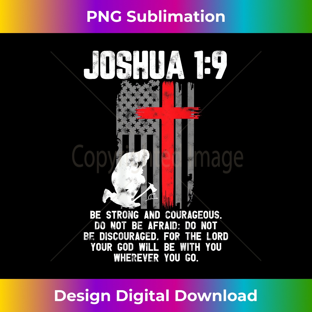 Thin Red Line Firefighter Cross Bible Verse Christian - Chic | Inspire ...