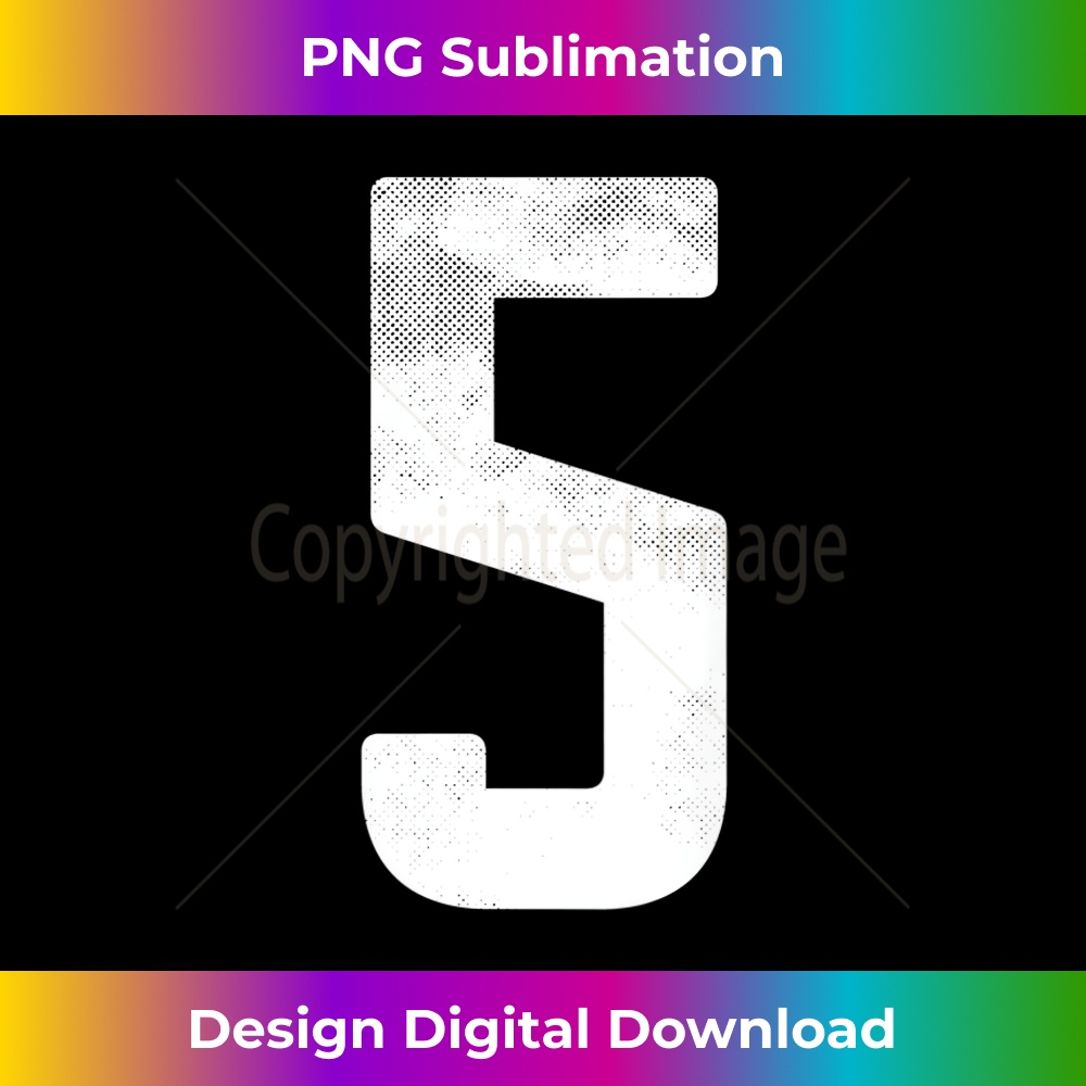Back Print Sports Block Number 5 For Football Baseball Team | Inspire ...