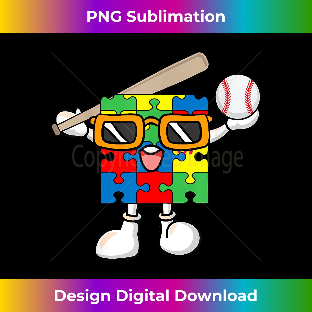 Puzzle Piece Playing Baseball Autism Awareness Boys Kids - S | Inspire ...
