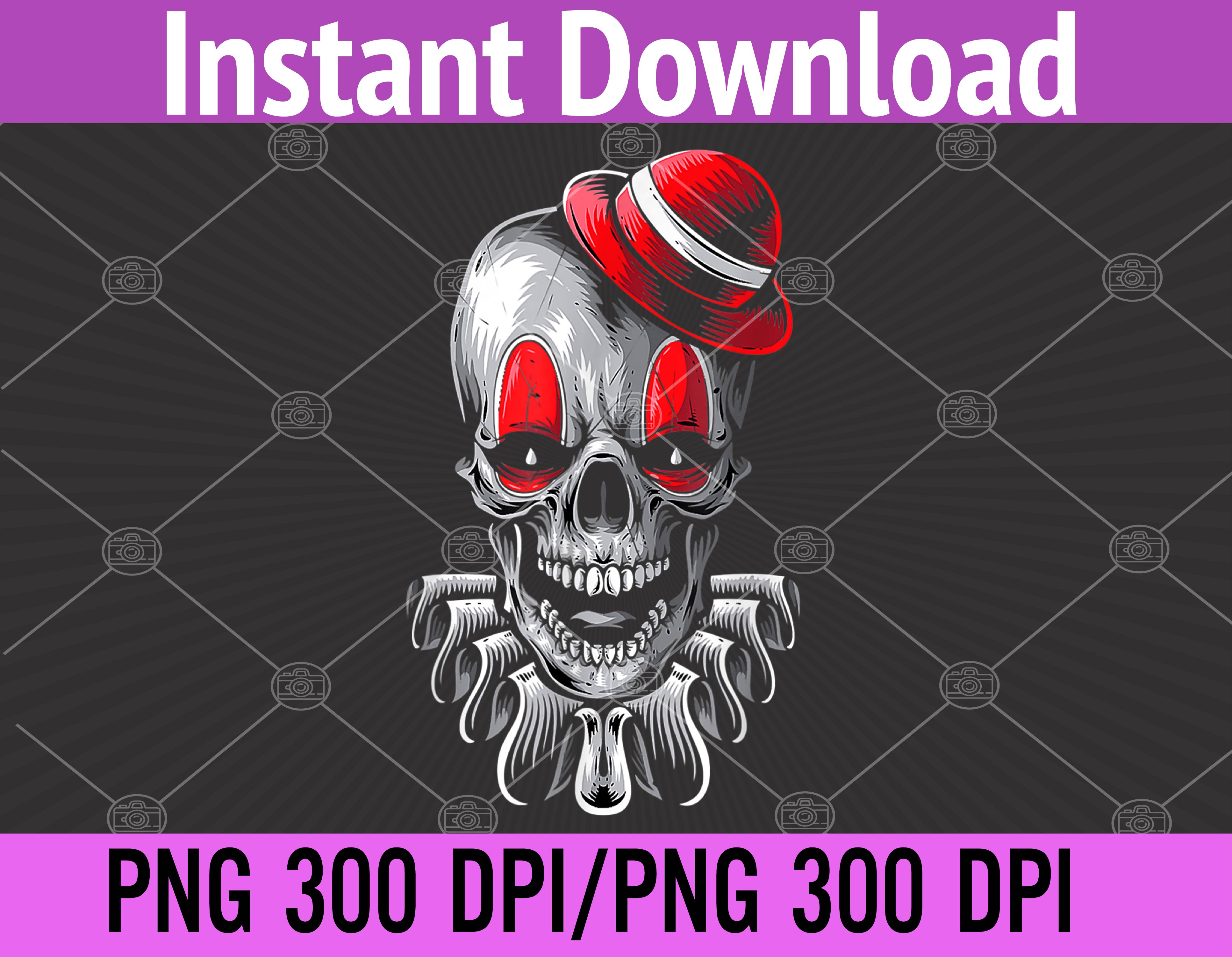 Scary-Skeleton-Clown, Serial Killer Clown Halloween PNG, Dig | Inspire ...