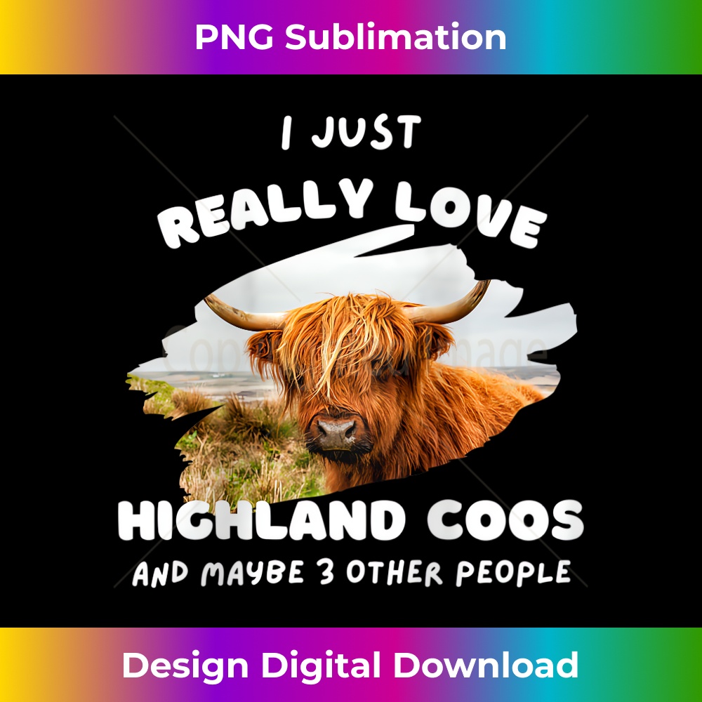 Womens Cute Highland Cattle Hairy Scottish Cows Girl Scots C | Inspire ...