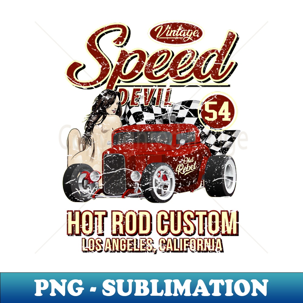 Vintage Speed Devil Hot Rod - Sublimation-Ready PNG File - E | Inspire ...