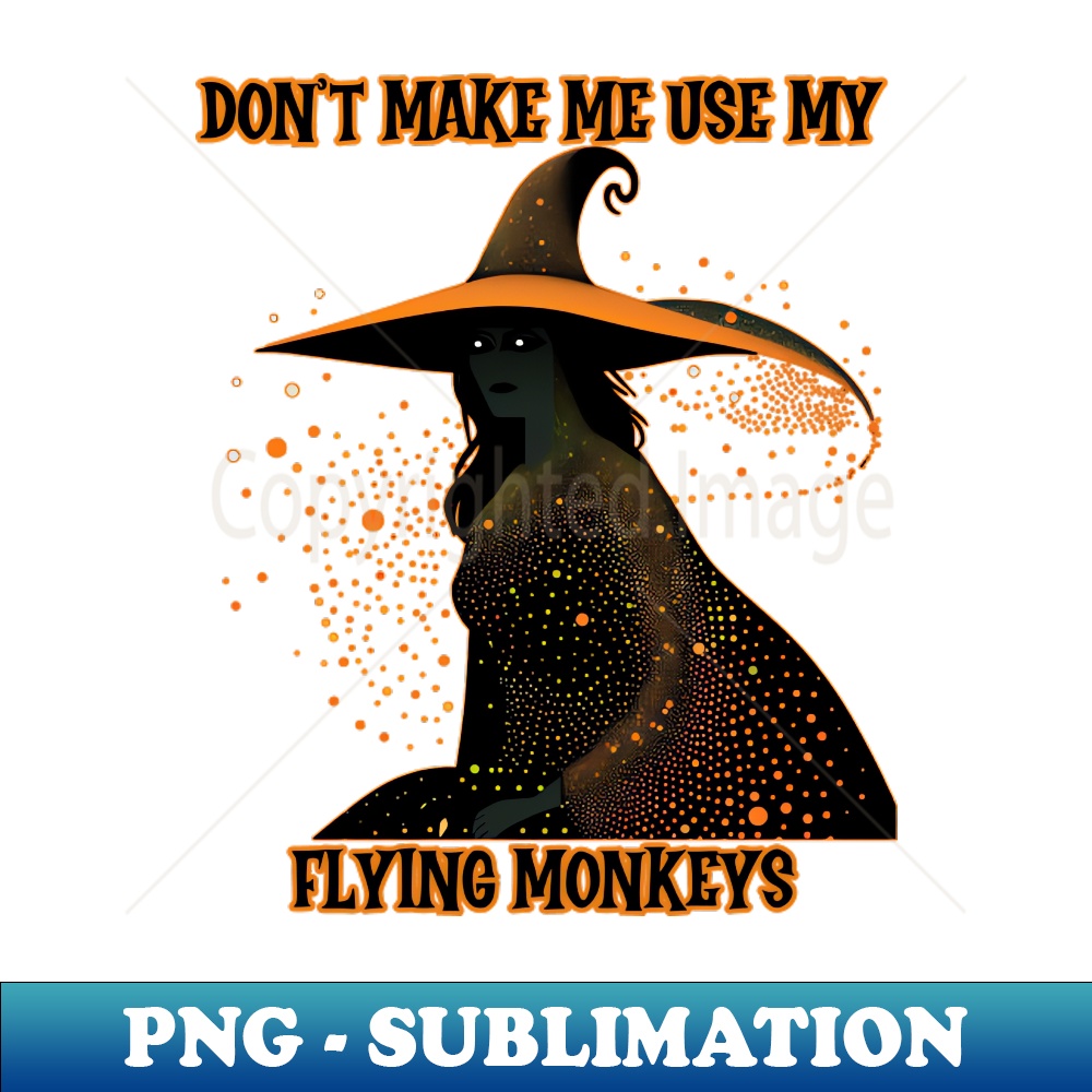 Witch silhouette Flying Monkeys - Premium PNG Sublimation Fi - Inspire Uplift