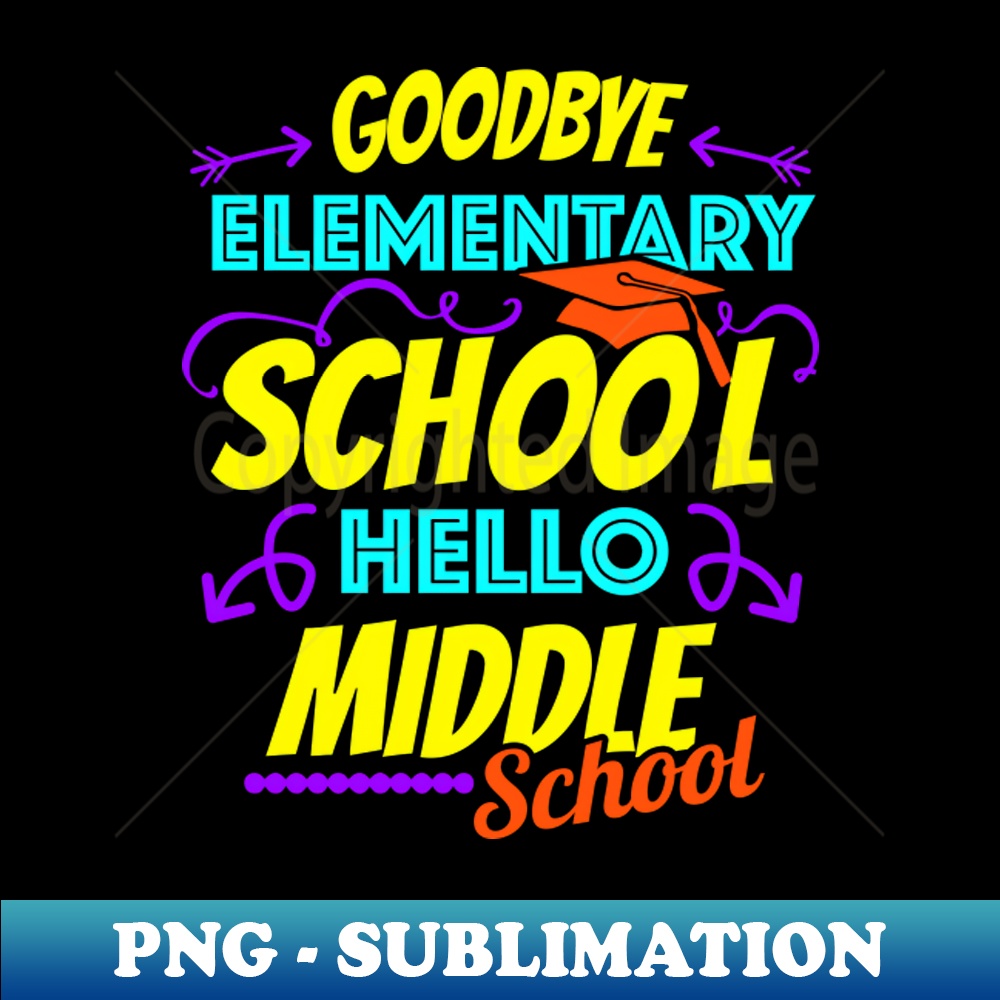 Graduation Shirt for 5th Grader Goodbye Hello Middle School | Inspire ...