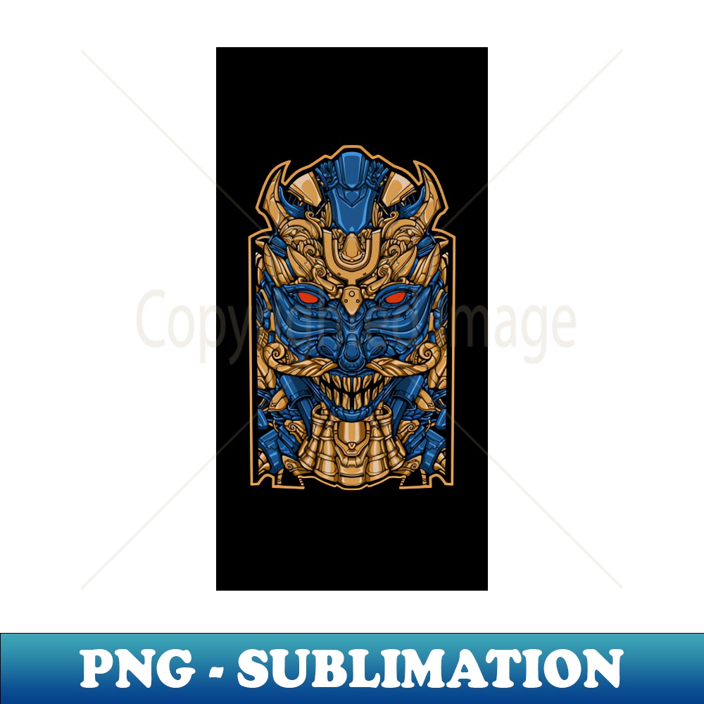blue golden mask statue head - Modern Sublimation PNG File - | Inspire ...