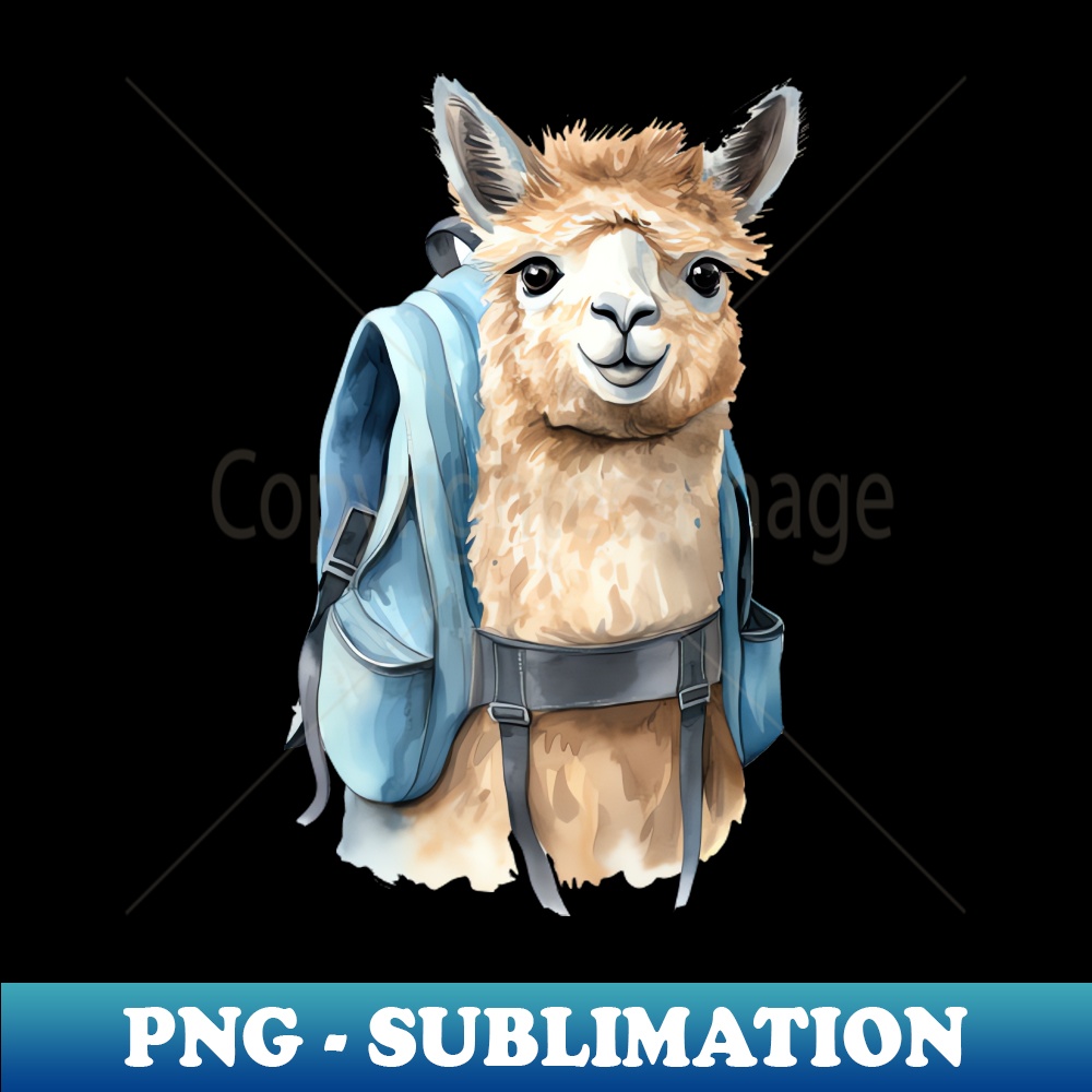 Llama backpacker - Instant Sublimation Digital Download - Ca | Inspire ...