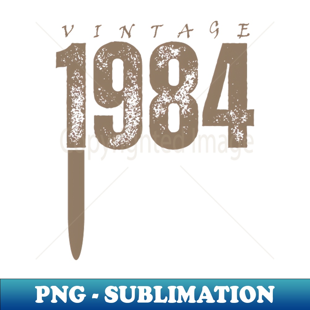 Year 1984 Vintage 80s - PNG Transparent Sublimation Design - - Inspire ...