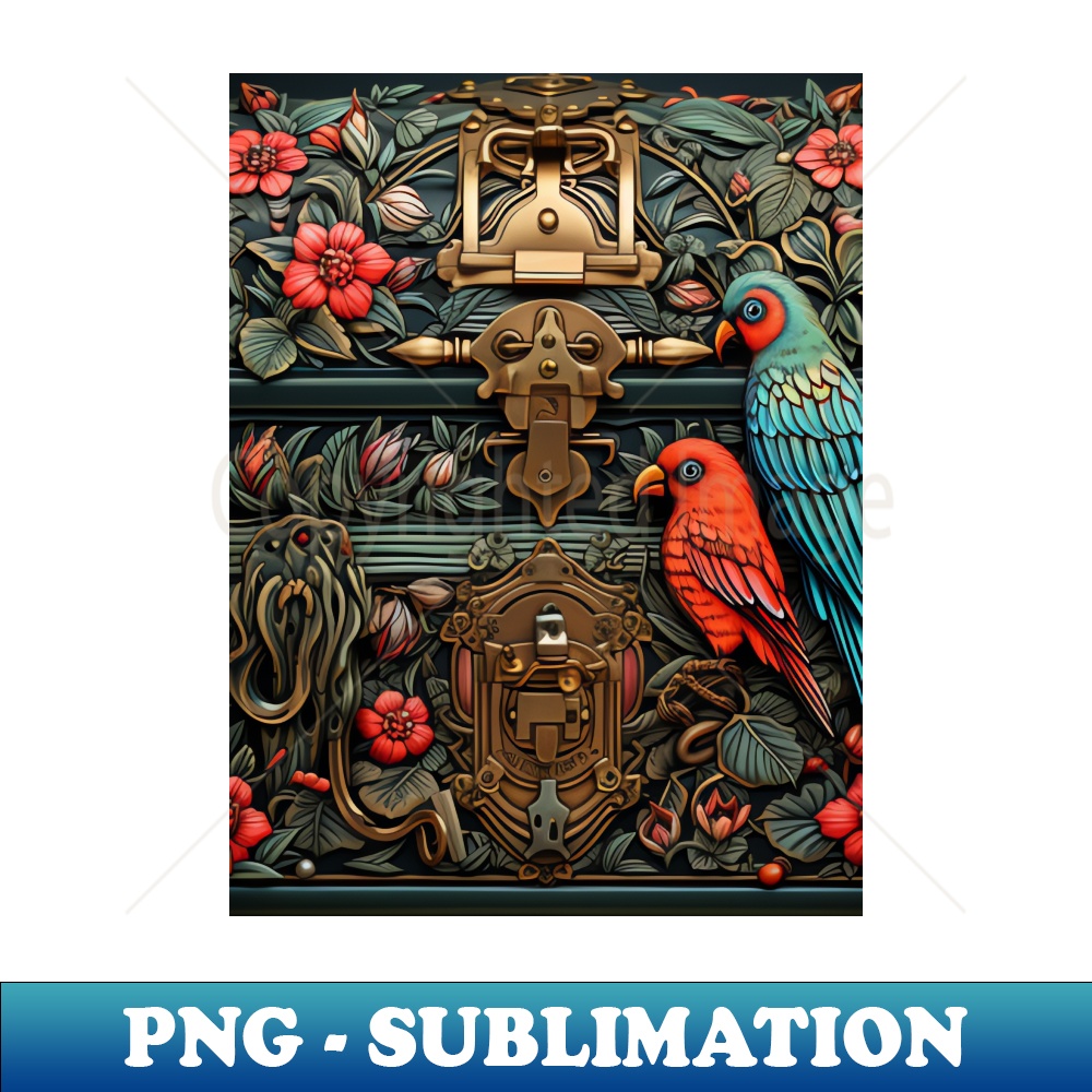 Three birds and treasure chest - Sublimation-Ready PNG File | Inspire ...