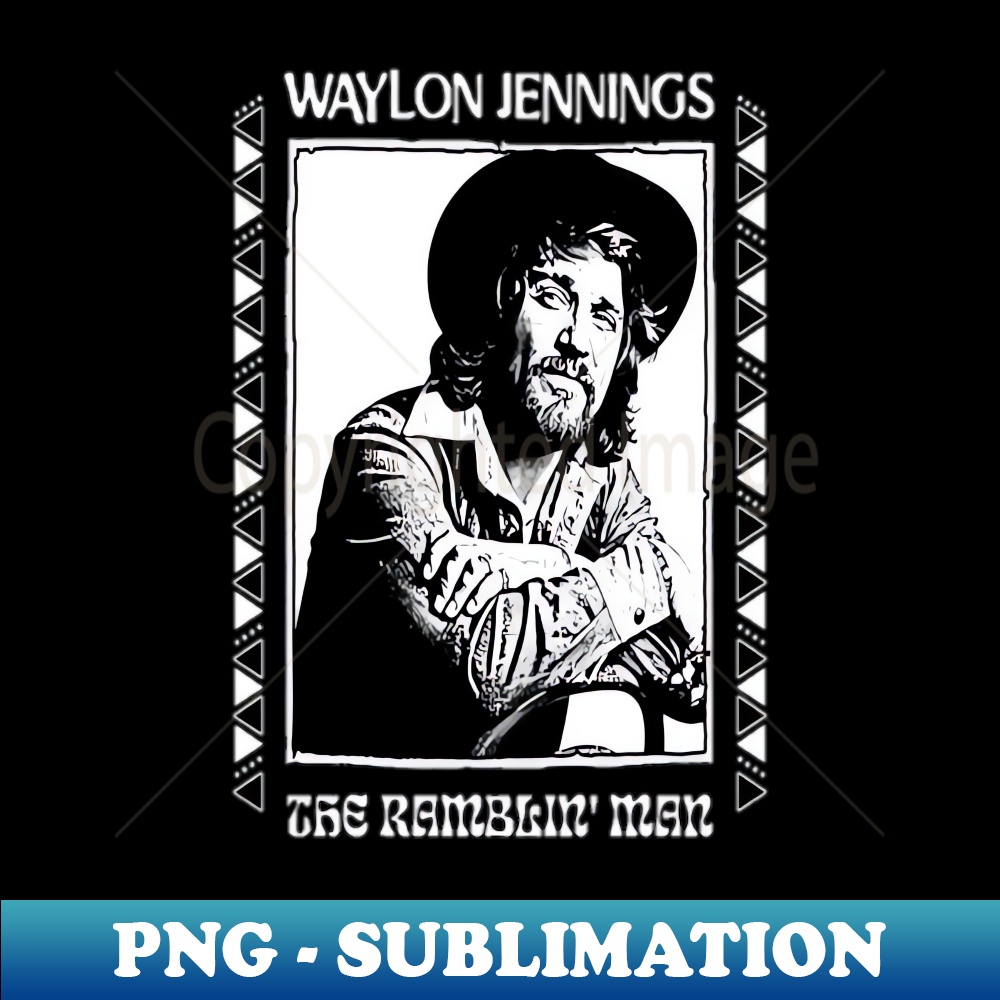 Waylon jennings70s Vintage for fans - Exclusive PNG Sublimat | Inspire ...
