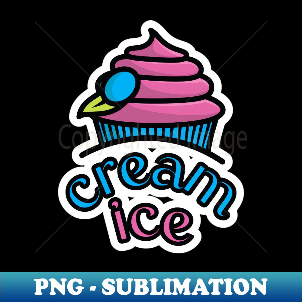 Summer Ice Cream Cup Sticker vector illustration Summer food | Inspire ...