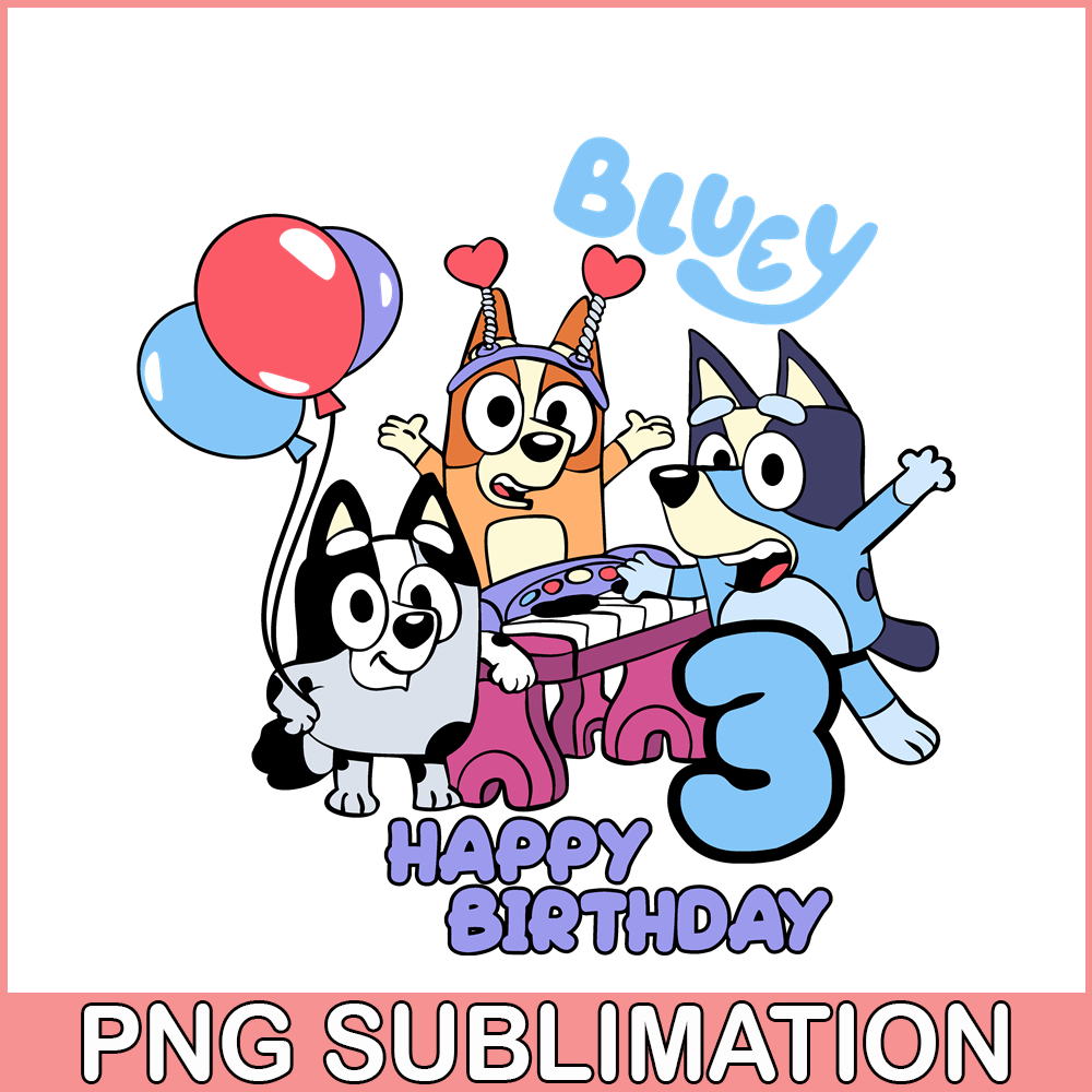 Bluey Birthday SVG PNG DXF EPS Bluey SVG Happy Birthday Blue | Inspire ...