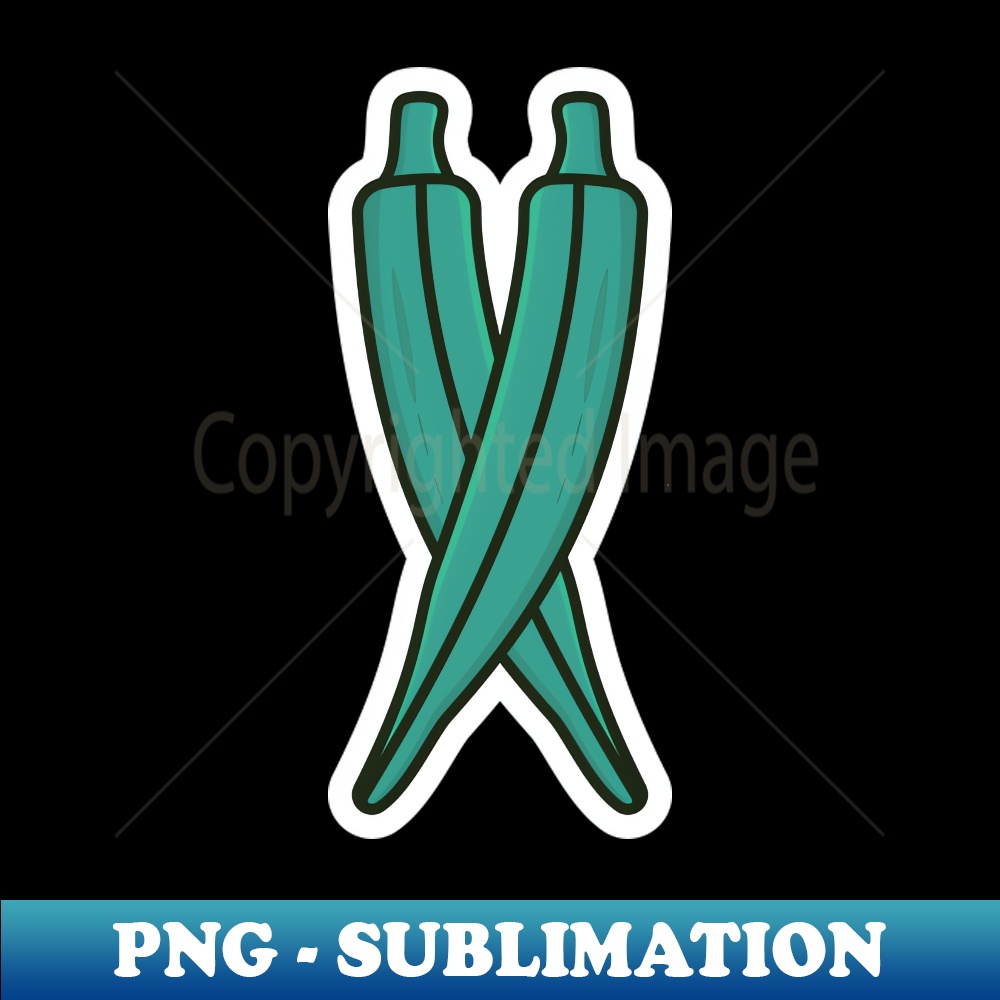 Green Okra Vegetable Sticker vector illustration Food nature | Inspire ...