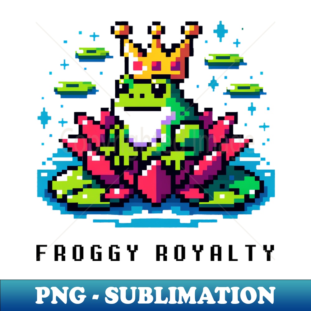 Froggy Royalty - 8bit Crowned Frog - Professional Sublimatio | Inspire ...