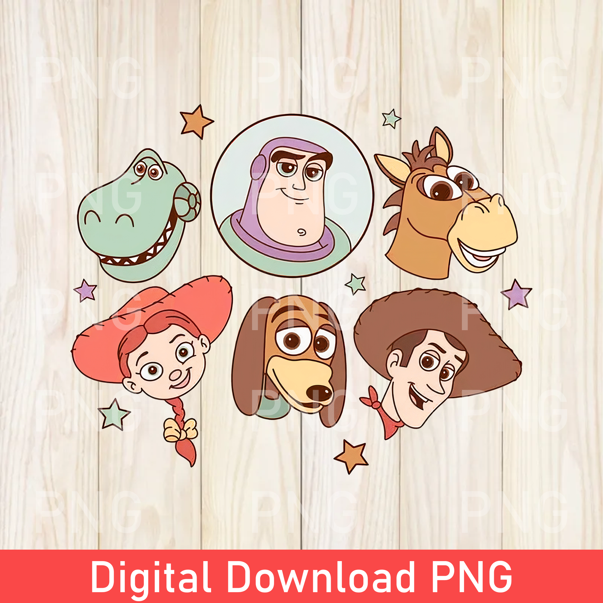 Retro Disney Toy Story Characters PNG, Disney Toy Story PNG, | Inspire ...