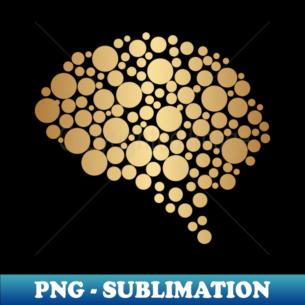 Golden brain intelligence - PNG Transparent Digital Download - Inspire ...