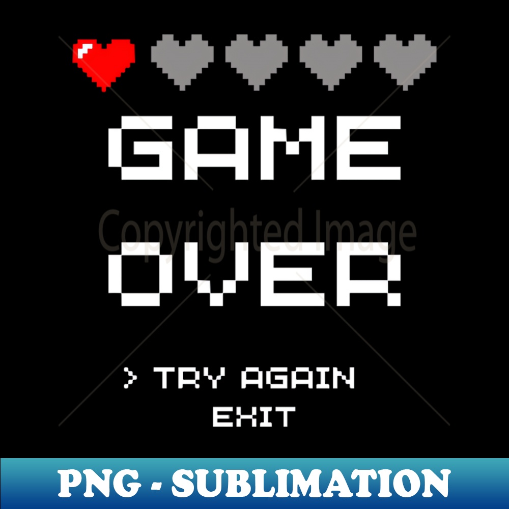 Game Over Screen - Retro PNG Sublimation Digital Download - | Inspire ...