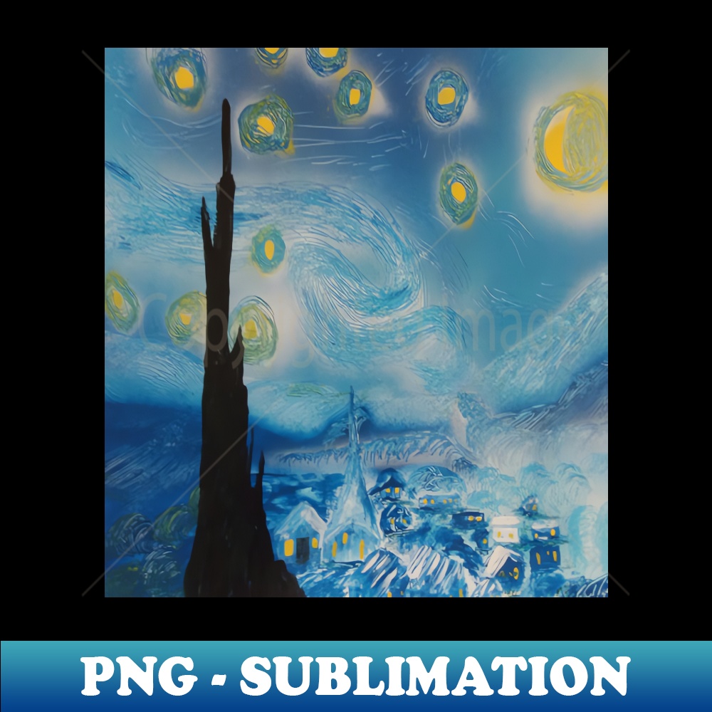 A starry night inspired by Van Gogh - Instant Sublimation Di | Inspire ...