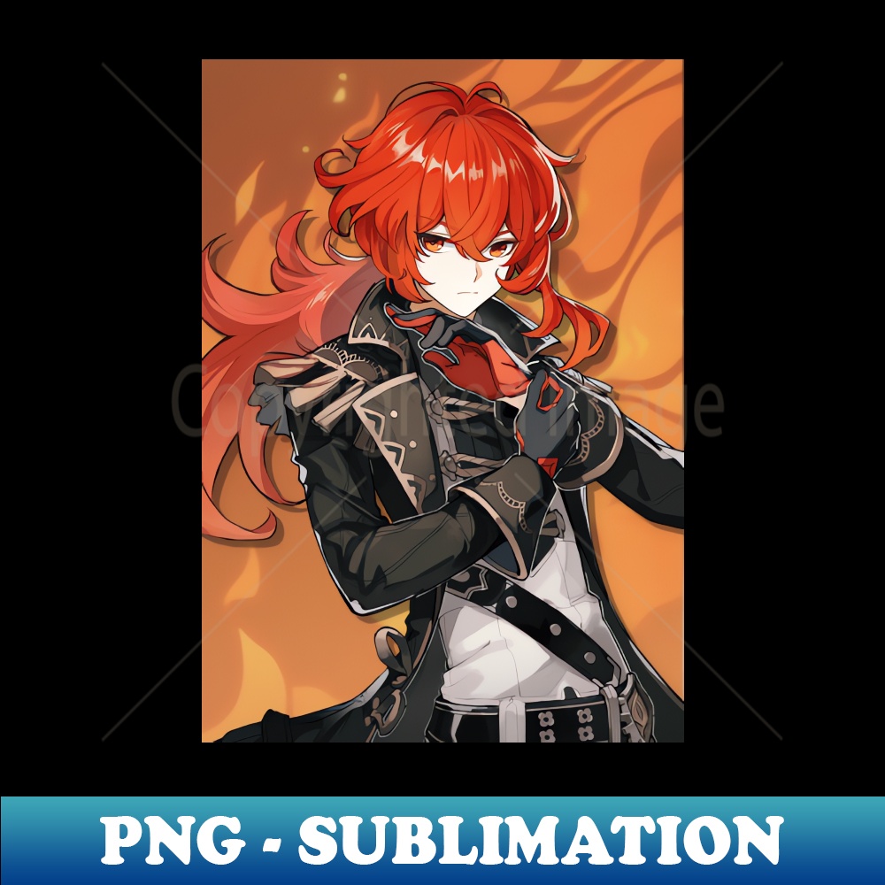 Diluc Genshin Impact - PNG Sublimation Digital Download - Tr | Inspire ...