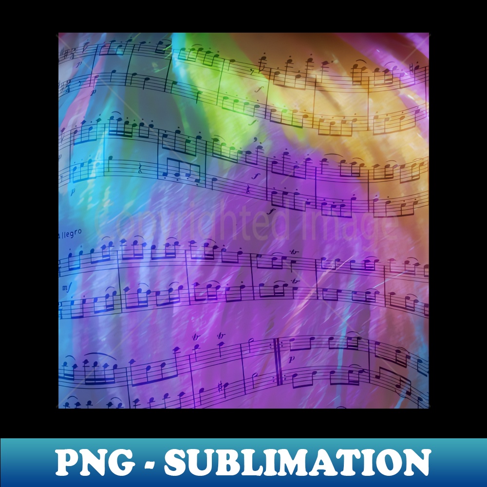Psychedelic Musical Notes - Exclusive PNG Sublimation Downlo | Inspire ...