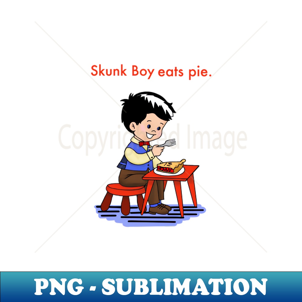 Skunk Boy Eats Pie - PNG Transparent Sublimation File - Tran - Inspire ...