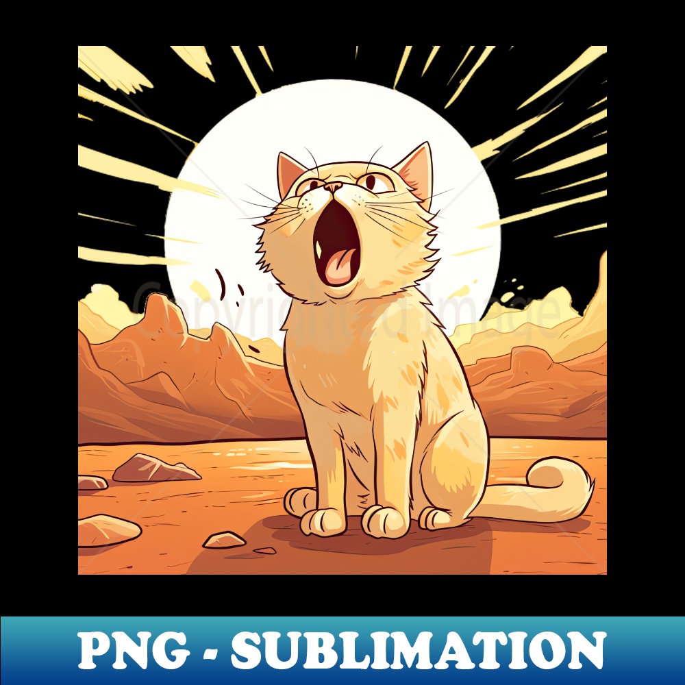 Cat howls - Premium PNG Sublimation File - Capture Imaginati - Inspire ...