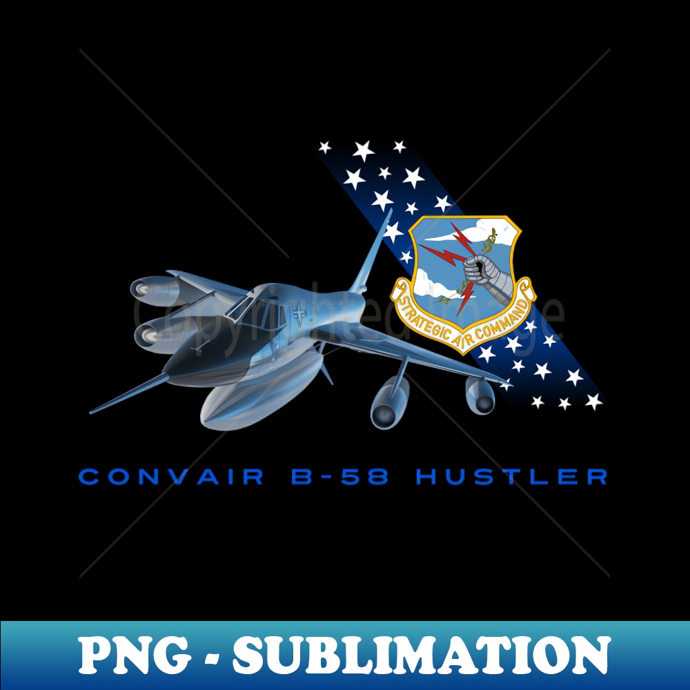 Convair B-58 Hustler with SAC Crest - Exclusive PNG Sublimat | Inspire ...