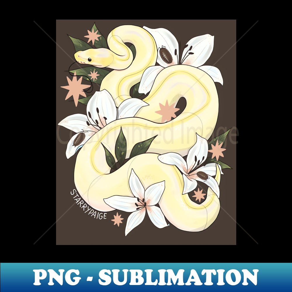 Ball Python with Lilies and Isopods - Aesthetic Sublimation | Inspire Uplift