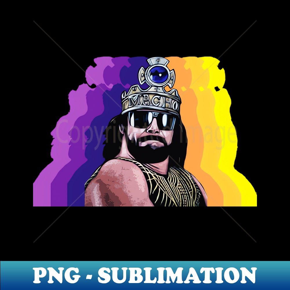 Macho Man Retro Fade - High-Resolution PNG Sublimation File - Inspire ...