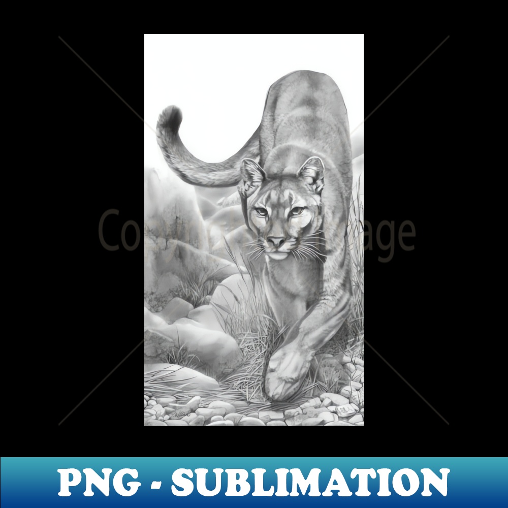 Stealth cougar mountain lion panther drawing - Digital Subli | Inspire ...