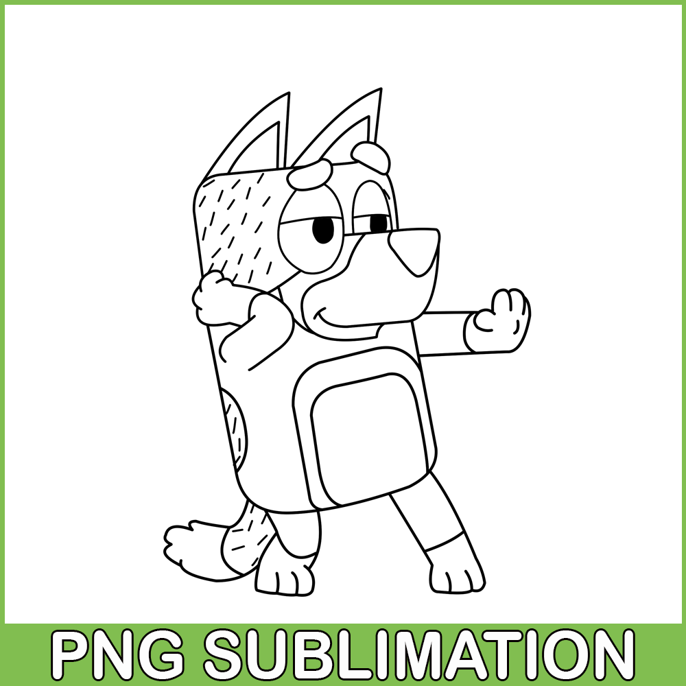 Bandit Line PNG Bandit Heeler PNG Bluey Character PNG | Inspire Uplift