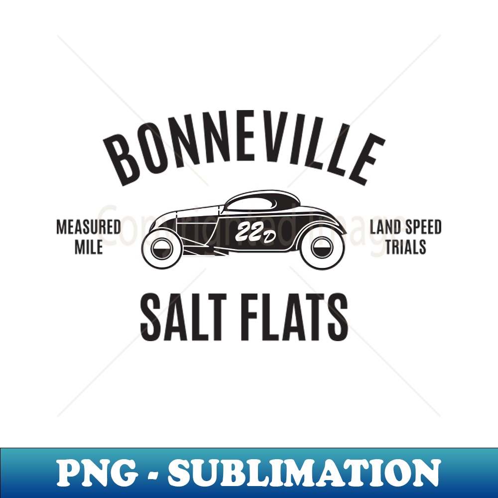 Vintage Bonneville Salt Flats Coupe racer logo - black print | Inspire ...