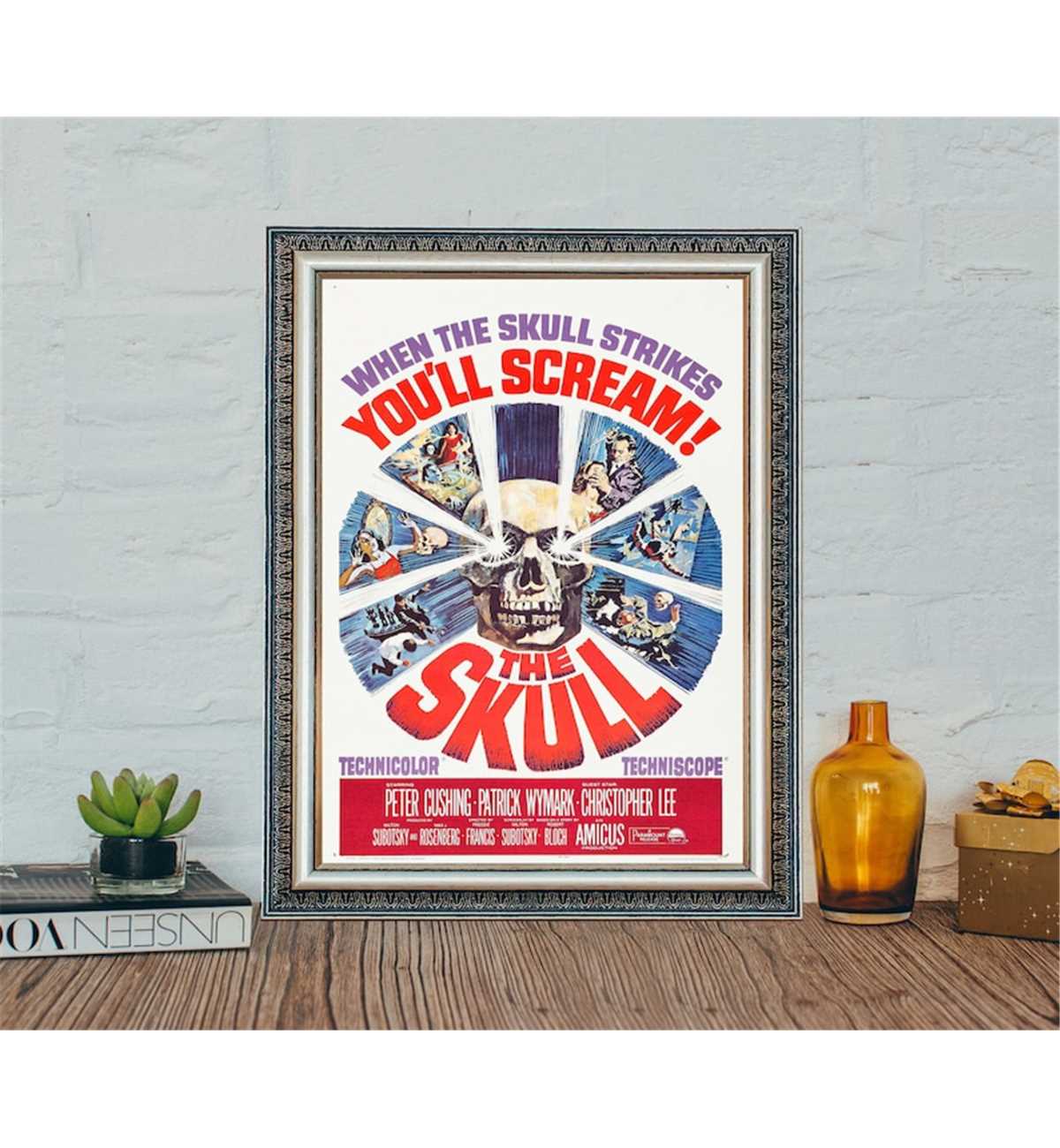 The Skull (1965) Movie Poster, The Skull Classic | Inspire Uplift