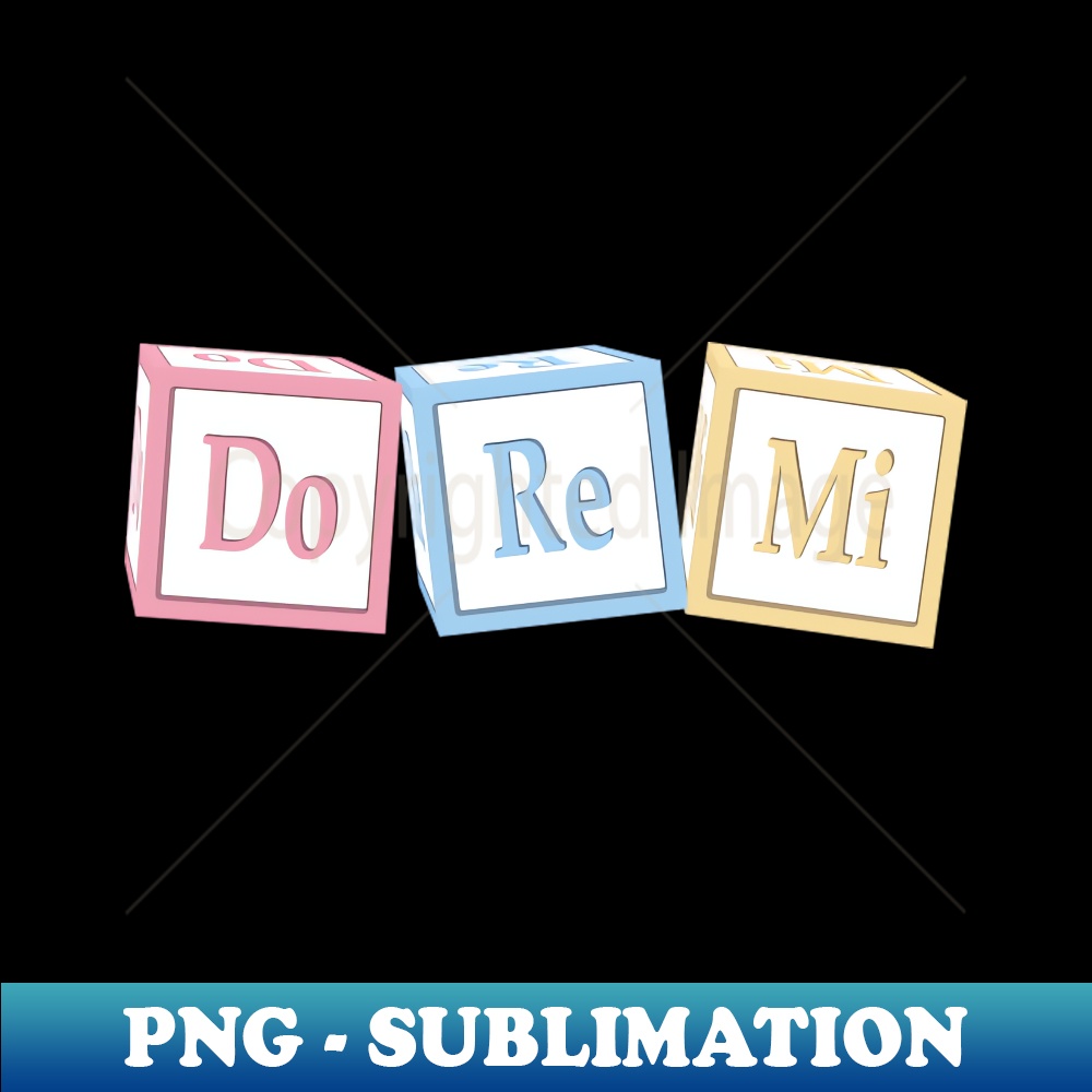 Do Re Mi Musical Baby Blocks - Elegant Sublimation PNG Downl | Inspire ...