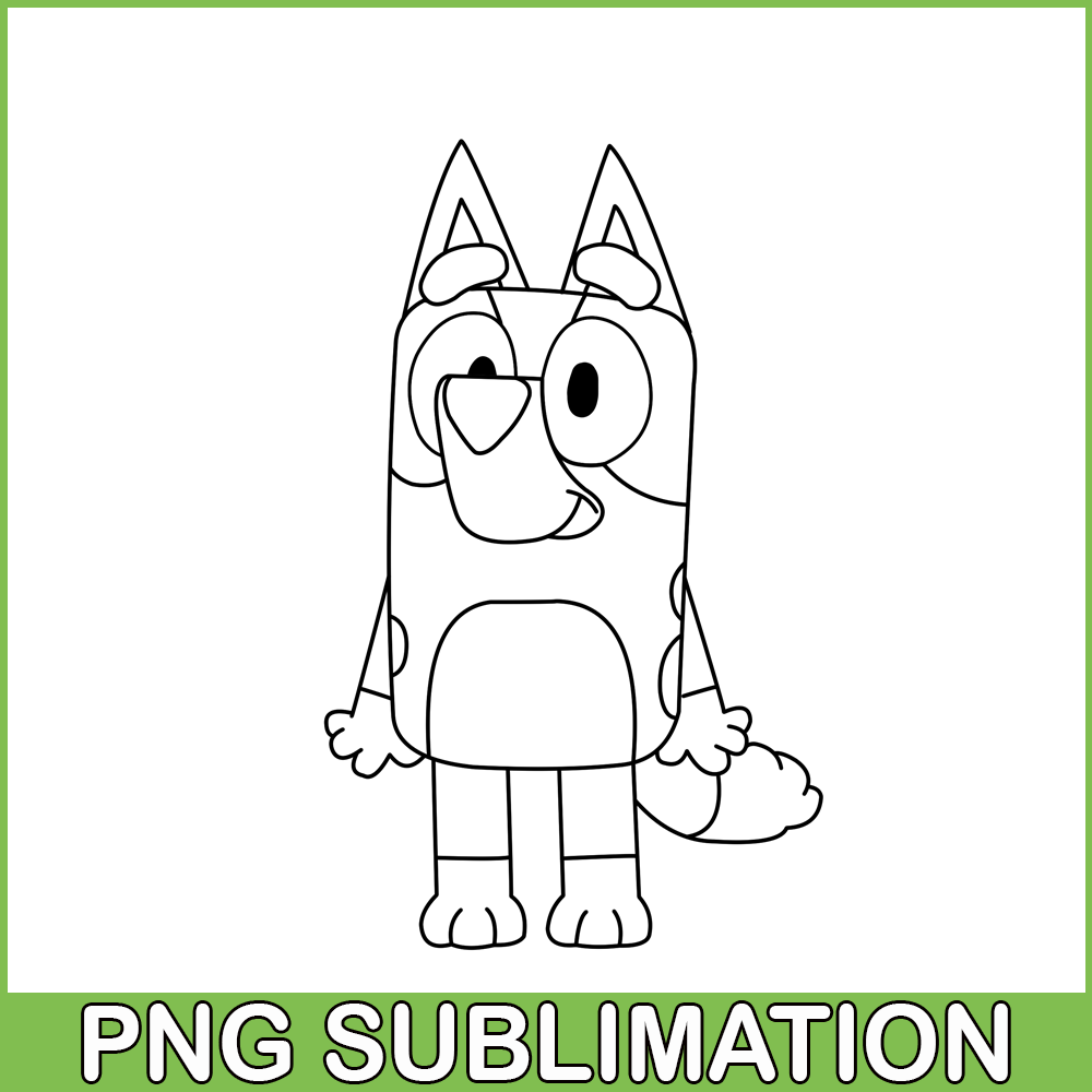 Bluey Line PNG BLuey Cartoon PNG Bluey Main Character PNG | Inspire Uplift