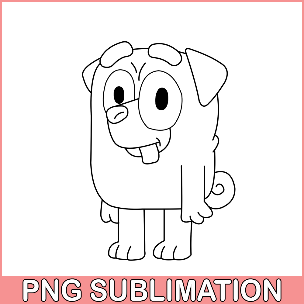 Buddy Line PNG Cute Buddy PNG Bluey Character PNG | Inspire Uplift