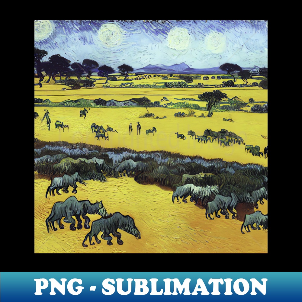 The Great Migration of Serengeti painting Vincent van Gogh s | Inspire Uplift