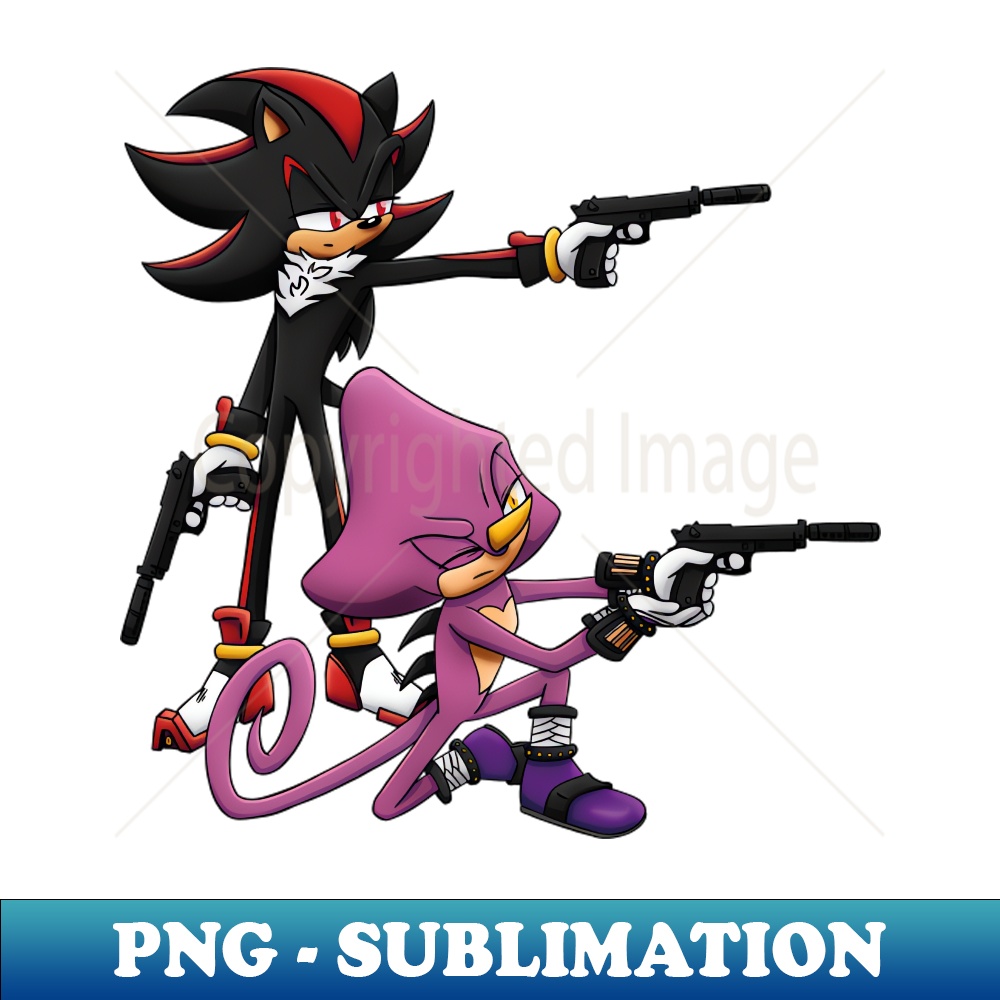 Shadow and Espio on a Heist - Instant PNG Sublimation Downlo - Inspire ...