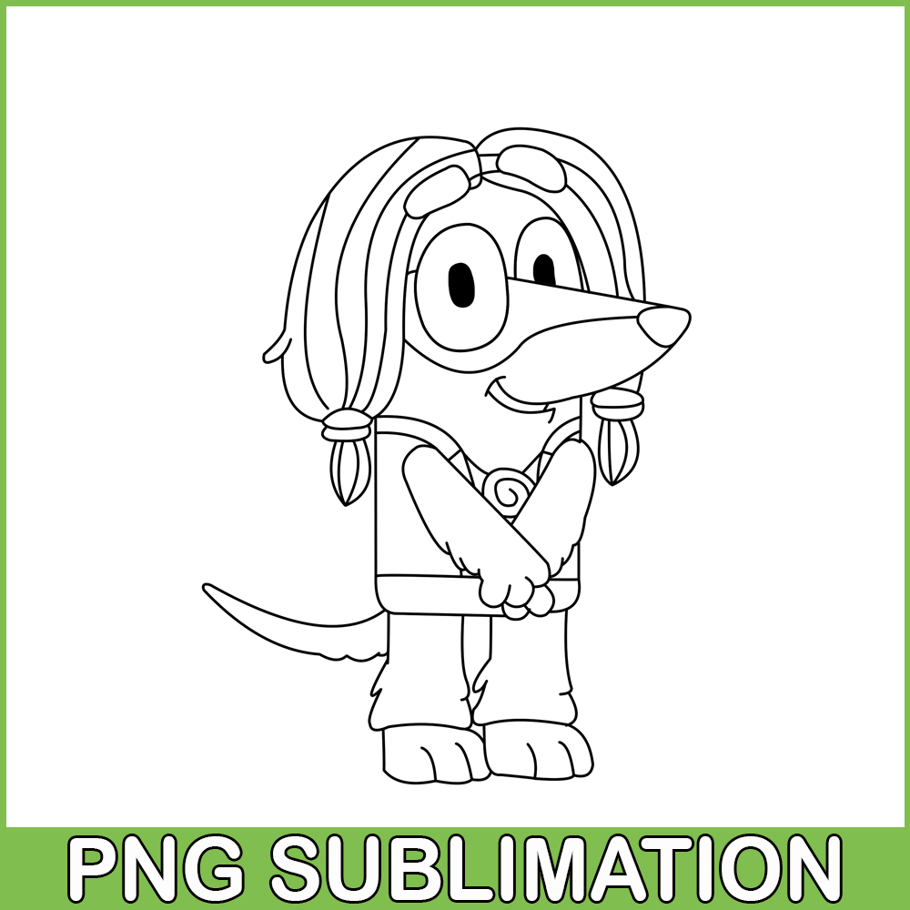 Indy Line PNG Indy Bluey PNG Bluey Characters PNG | Inspire Uplift