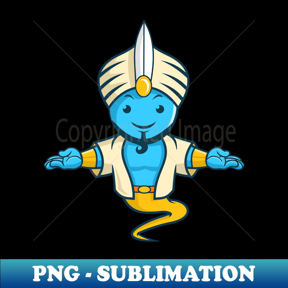 Ghost Genie Mascot Illustration - Retro PNG Sublimation Digi | Inspire ...