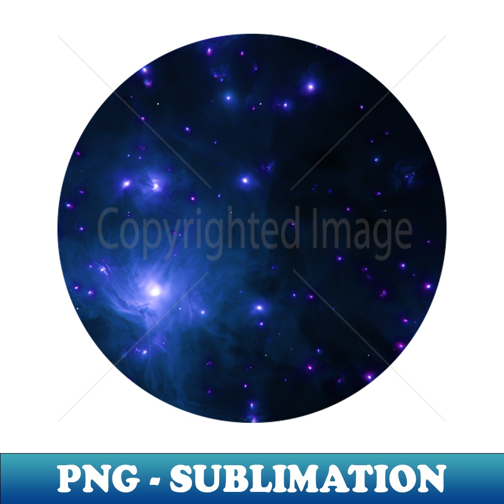 Blue nebula with stars - Digital Sublimation Download File - | Inspire Uplift