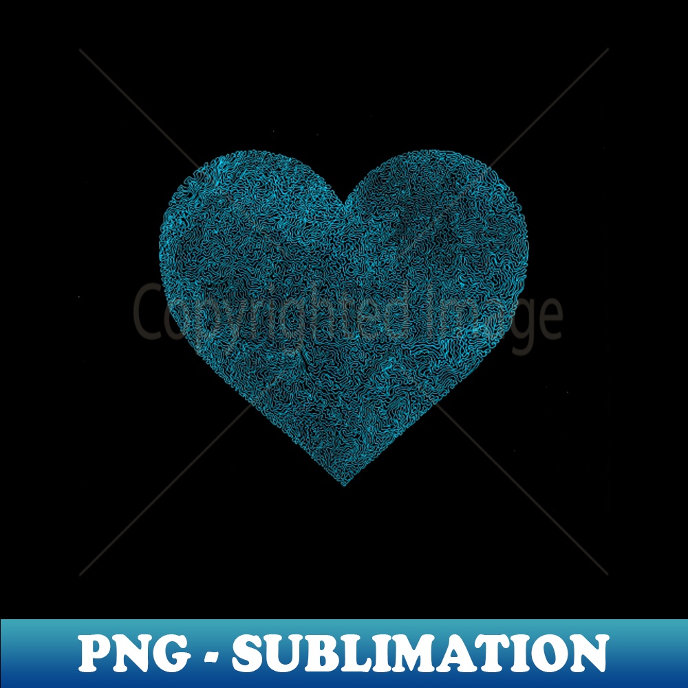 Blue Heart - Aesthetic Sublimation Digital File - Capture Im | Inspire ...