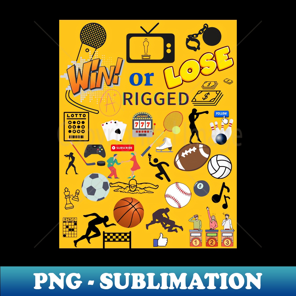 Win or Lose Rigged - Retro PNG Sublimation Digital Download | Inspire ...