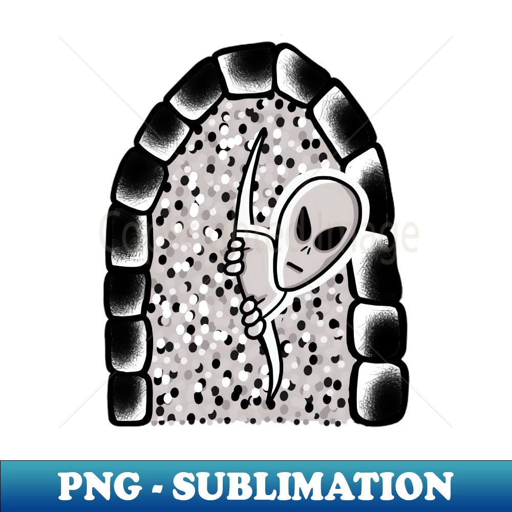Alien grey looking through portal - PNG Transparent Sublimat | Inspire ...