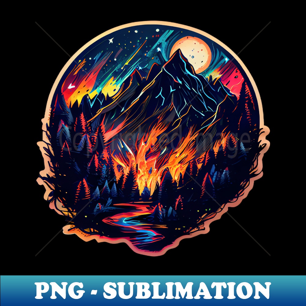 Enchanted Forest Under Fiery Doom Ethereal Horizon - Artist | Inspire Uplift