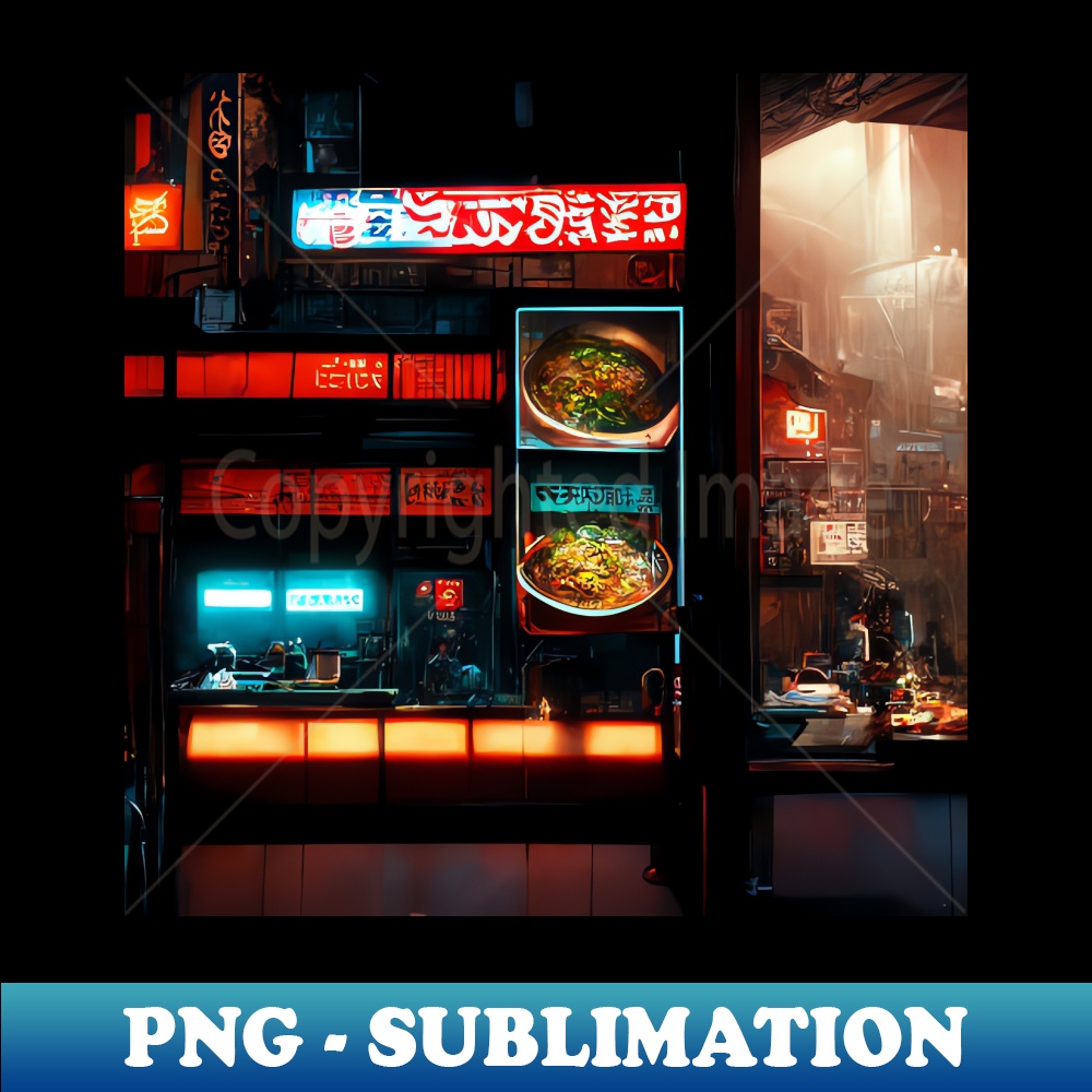 Noodle Nook - Cyberpunk Cityscape - Signature Sublimation PN | Inspire ...