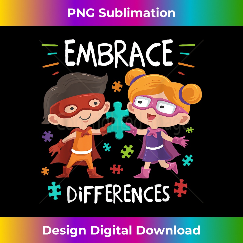 Autism Awareness Superheroes Embrace Differences Gift - Chic - Inspire ...