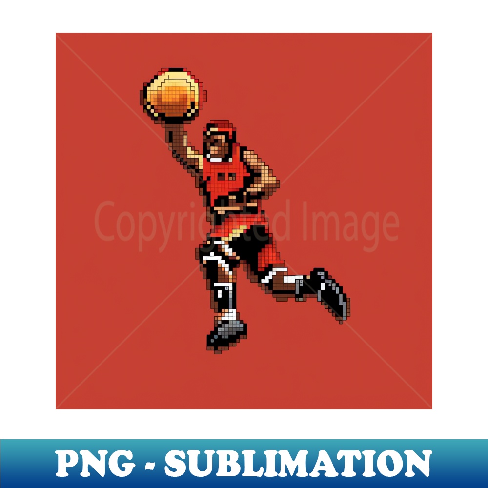 8 Bit Basketball Player - Retro PNG Sublimation Digital Down | Inspire ...