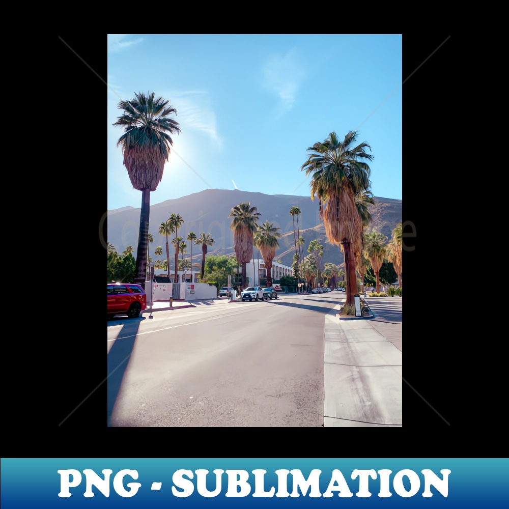 Palm Springs Street View and Mountains - Exclusive PNG Subli | Inspire ...